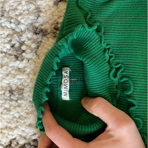 Mimosa | Tops | Mimosa Brand Green Turtleneck Crop Top | Poshmark